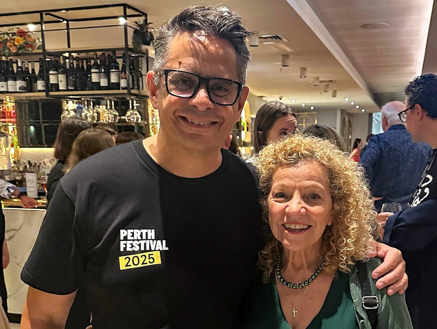 Elizabeth Re with Ben Wyatt, Chair of the Perth Festival, and former WA ...